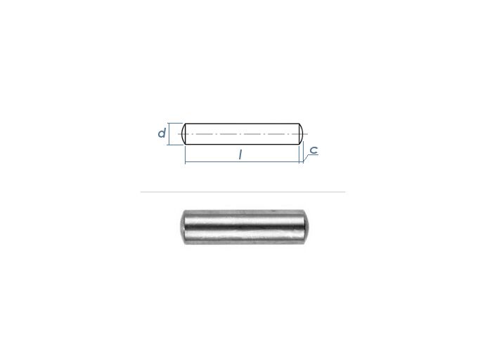 5 x 30mm Zylinderstift Edelstahl gem. DIN7 / ISO2338, 1,46